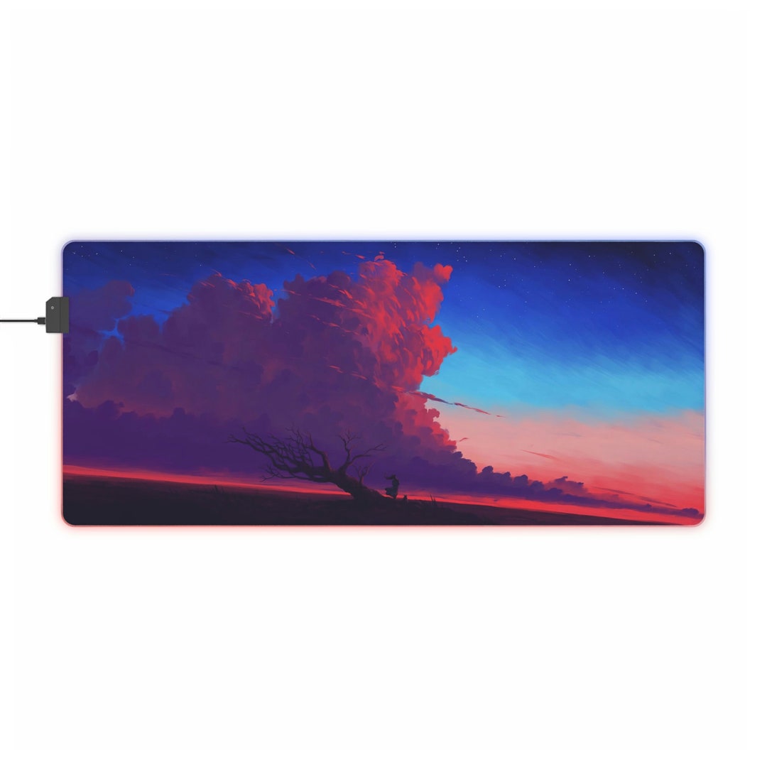 LED Gaming Mouse Pad, Nature Desk Mat, Cool Desk Mat, Lofi Desk Mat ...