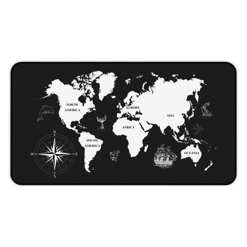 World Map Desk Map, World Map Mouse Pad, Mouse Pad, Desk Mat, Large ...