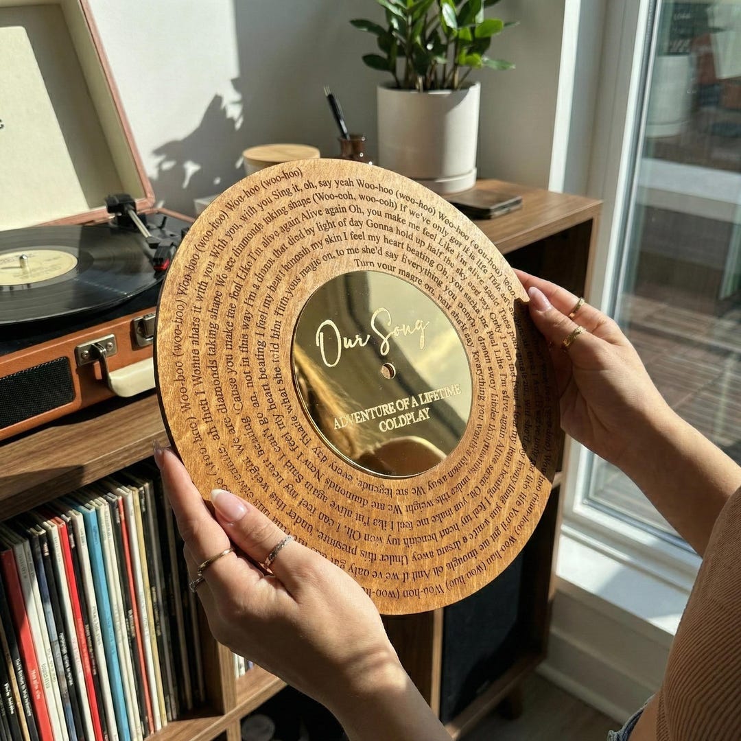 Custom Engraved Wooden Song Lyrics Plaque, Anniversary Gift - Etsy