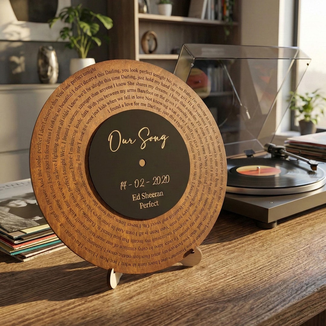 Custom Engraved Wooden Song Lyrics Plaque, Anniversary Gift - Etsy