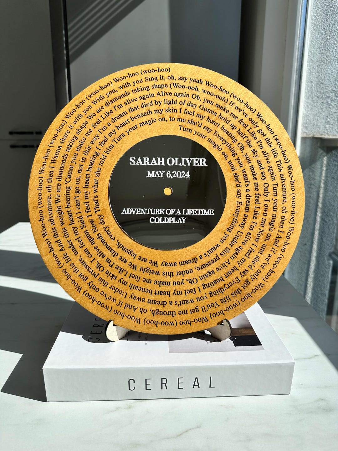 Custom Wooden Vinyl Decor, Personalized Wedding Song Lyrics Engraved ...