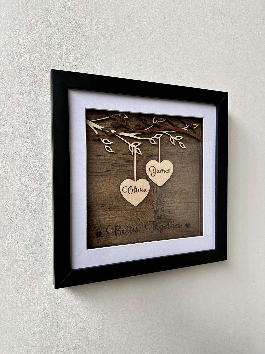Personalized Wooden Love Tree Sign: Valentine's Day Couple Gift - Etsy