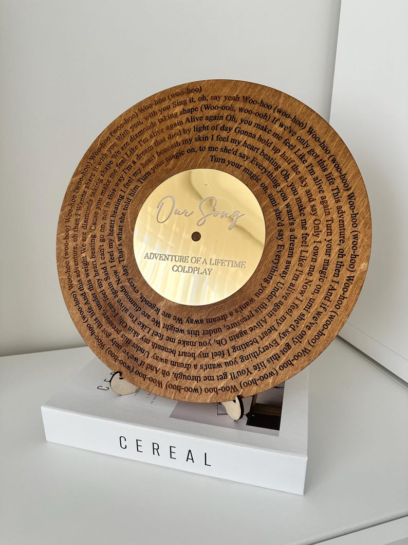 Custom Engraved Wooden Song Lyrics Plaque, Anniversary Gift - Etsy