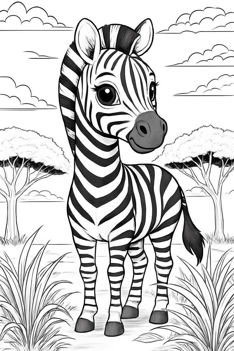 Safari Coloring Book for Kids | Printable Jungle Animals | African ...