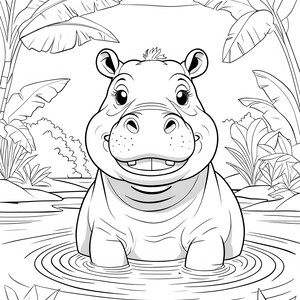 Safari Coloring Book for Kids | Printable Jungle Animals | African ...