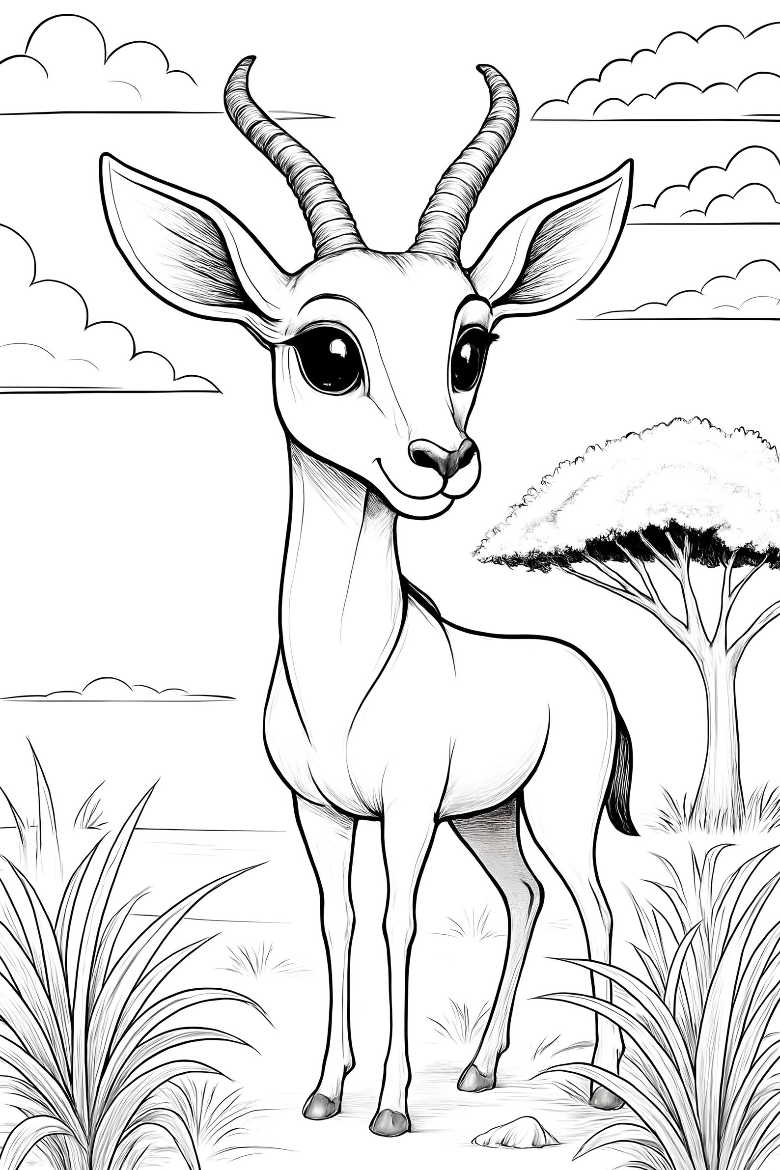 Safari Coloring Book for Kids | Printable Jungle Animals | African ...