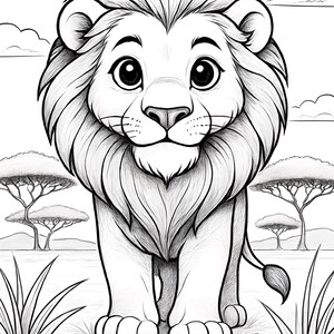 Safari Coloring Book for Kids | Printable Jungle Animals | African ...