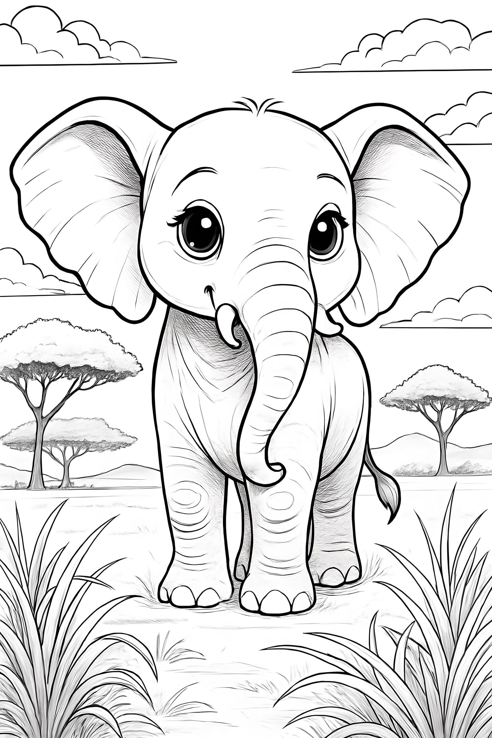 Safari Coloring Book for Kids | Printable Jungle Animals | African ...