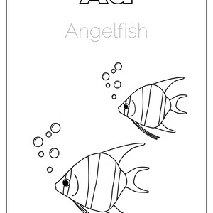 Ocean Animals Alphabet Coloring Book for Kids | A-Z Sea Creatures ...