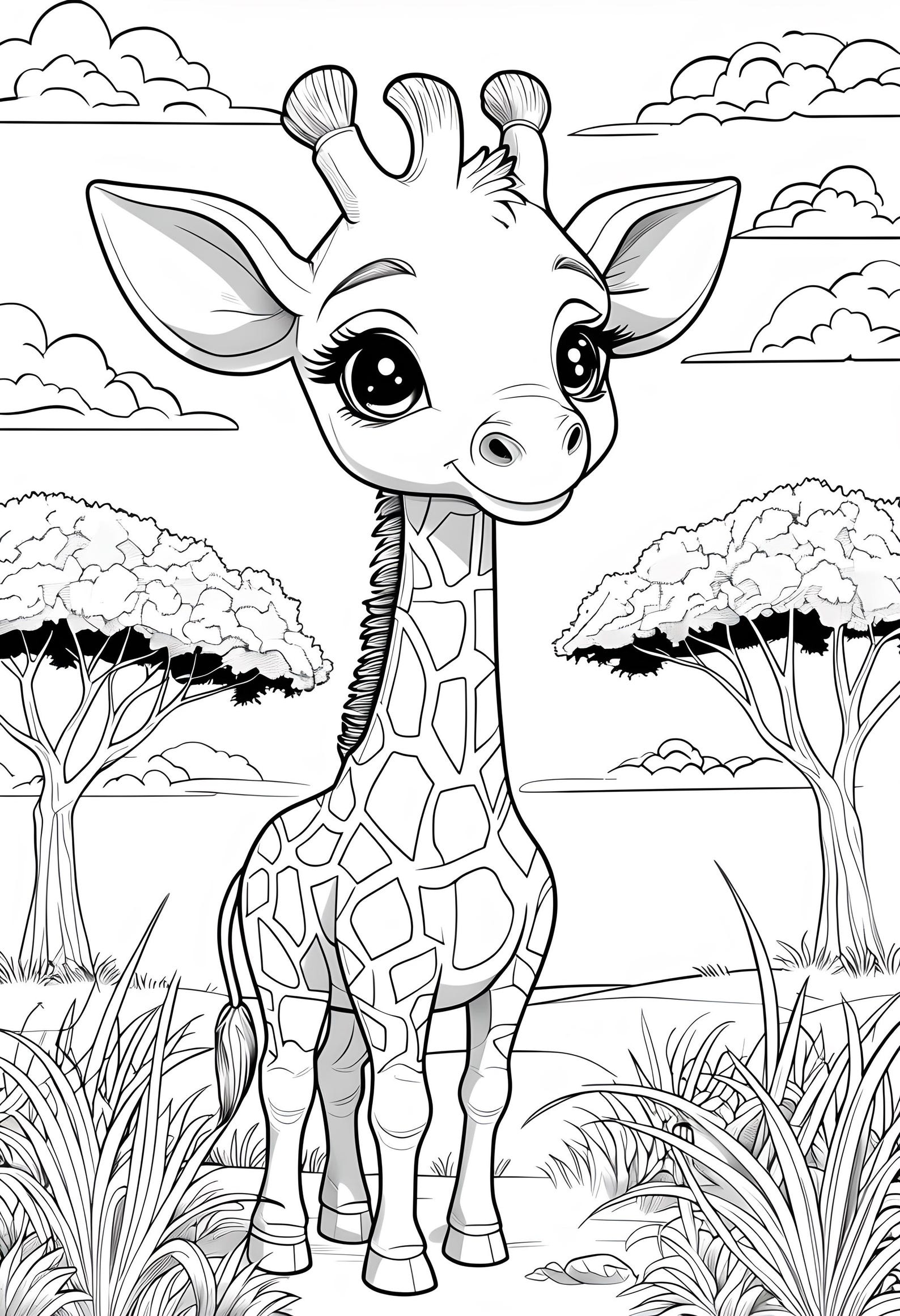 Safari Coloring Book for Kids | Printable Jungle Animals | African ...