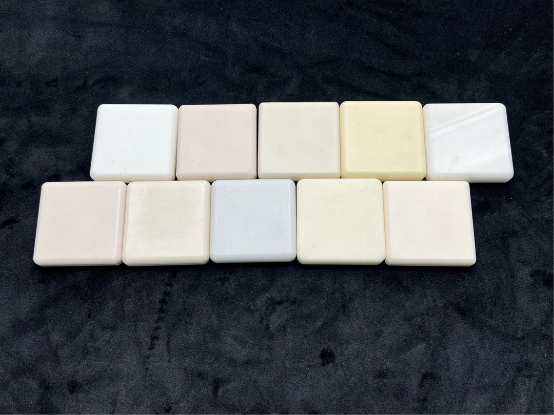Decorative Craft Tile - Ceramic Mosaic Squares - Shades of White Corian ...
