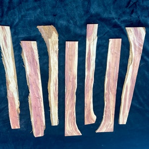 Live Edge Red Cedar Wood Craft Planks - Rustic Rough Cut 13” Thin Cedar ...