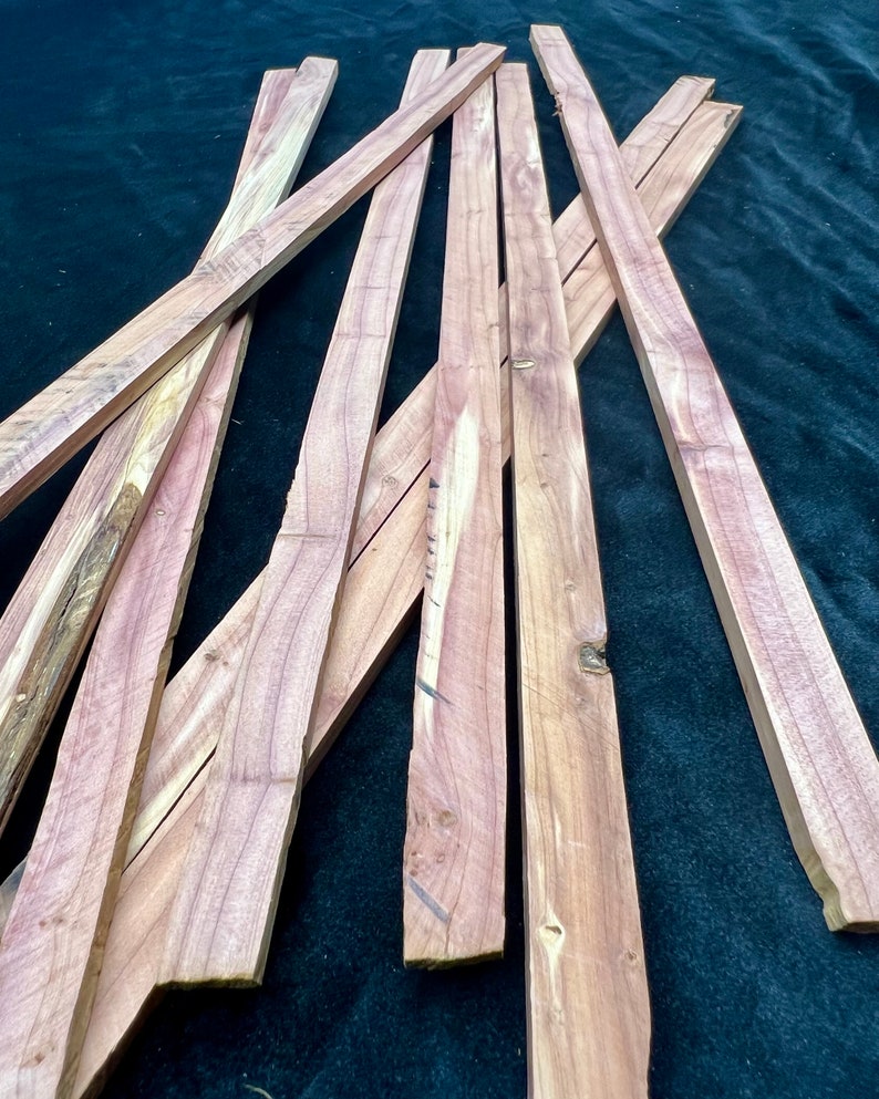 Red Cedar Wood Craft Planks - Rough Cut 16” Thin Cedar Strips DIY ...