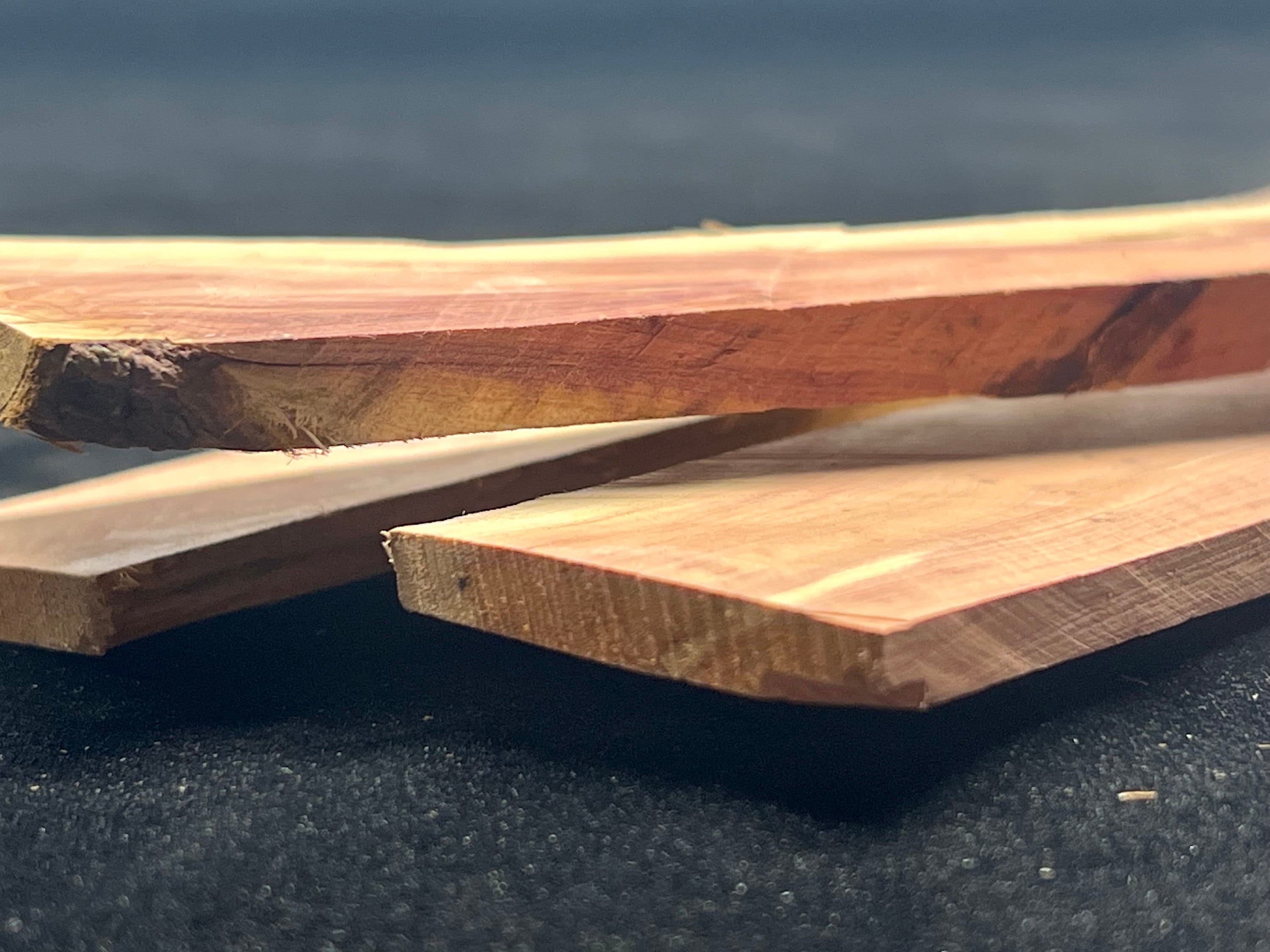 Live Edge Red Cedar Wood Craft Planks - Rustic Rough Cut 13” Thin Cedar ...