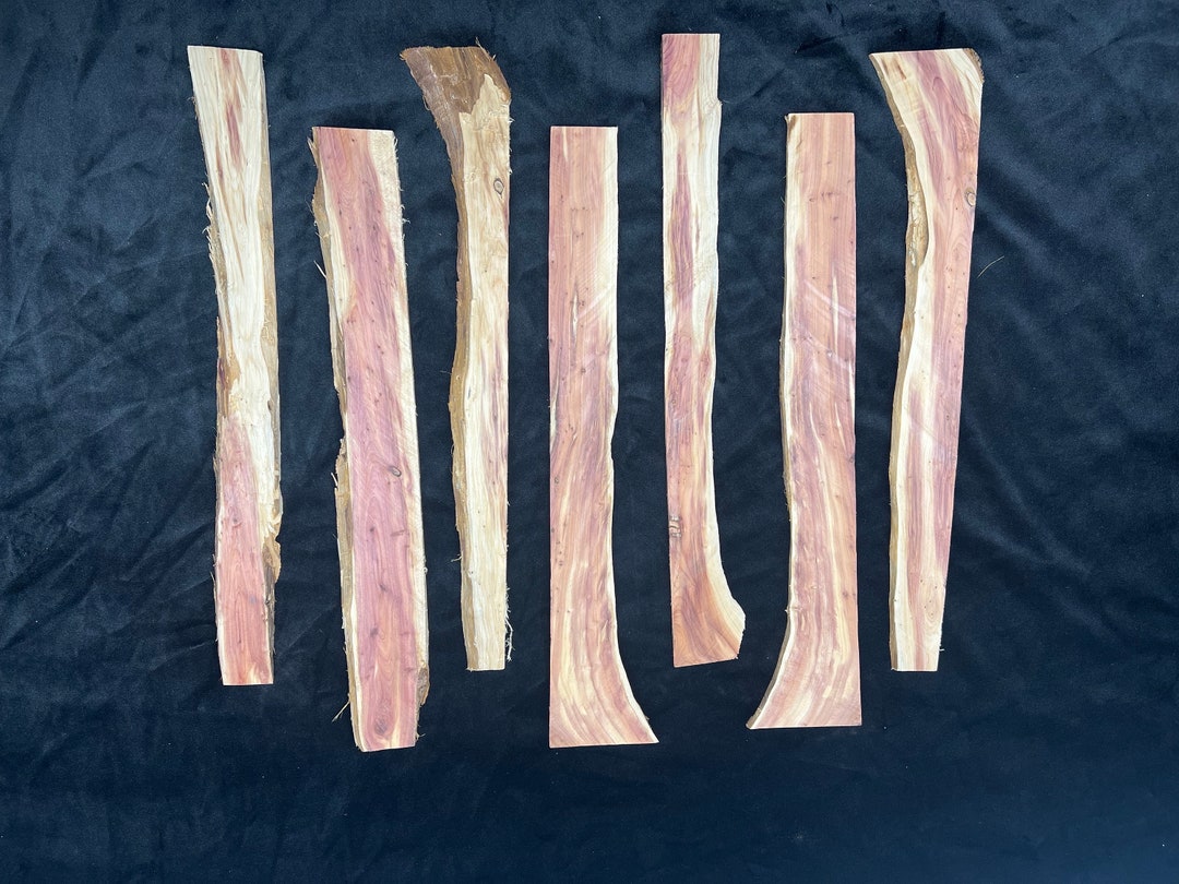 Live Edge Red Cedar Wood Craft Planks Rustic Rough Cut 13 Thin Cedar ...