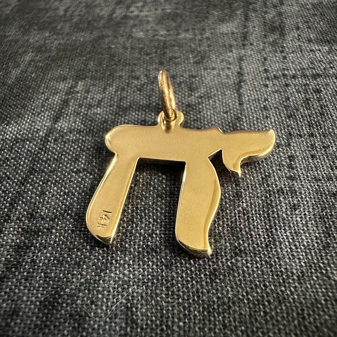 Elegant 14K Yellow Gold Chai 18 L'chaim Life Pendant Charm 3.15g **A ...