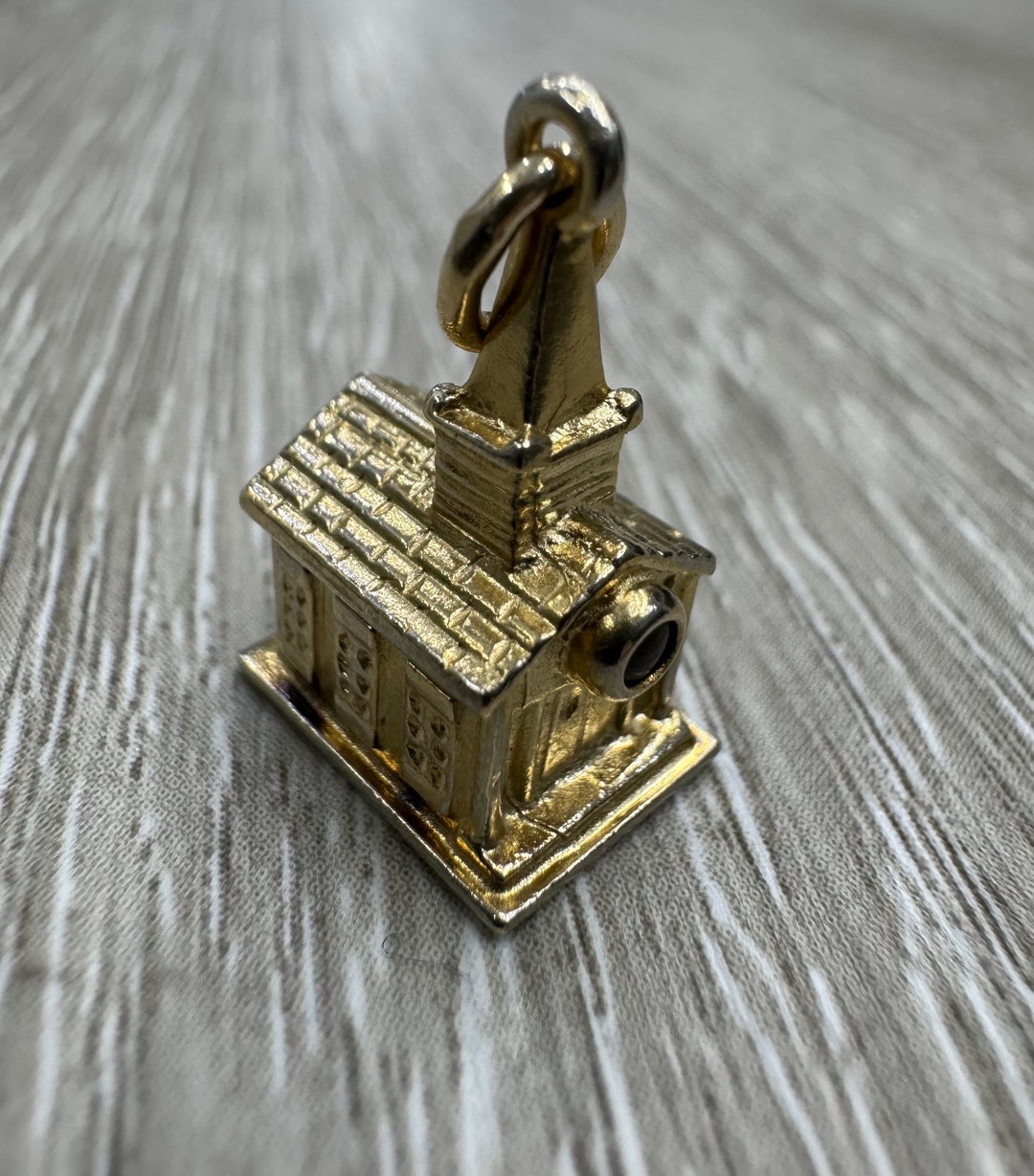 14k Yellow Gold Small School Church Building Pendant Charm 4.9 Grams - Etsy