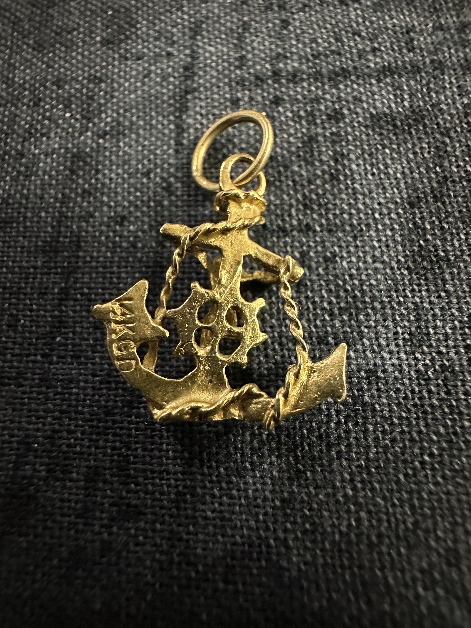 Small Yellow Gold 14k Religious Anchor Jesus Crucifix Pendant Charm 0.8 ...