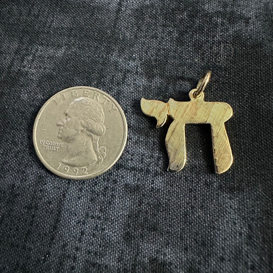 Elegant 14K Yellow Gold Chai 18 L'chaim Life Pendant Charm 3.15g **A ...