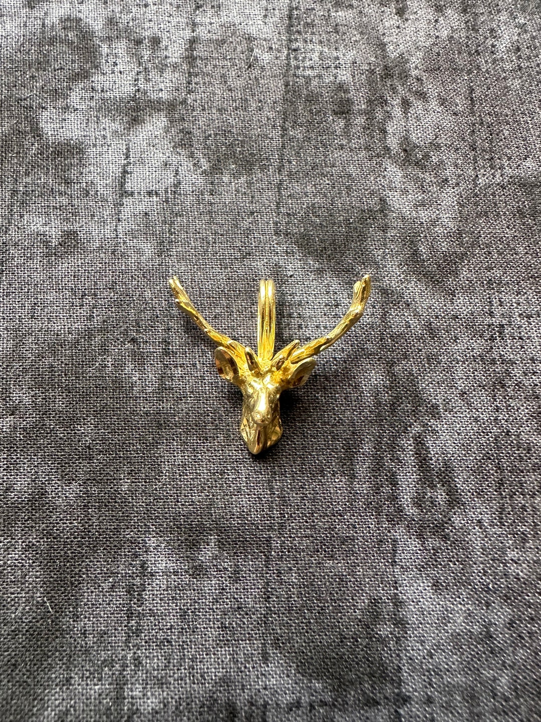 14k Yellow Gold Deer Elk 12 Point Buck Pendant Charm 5 Grams - Etsy