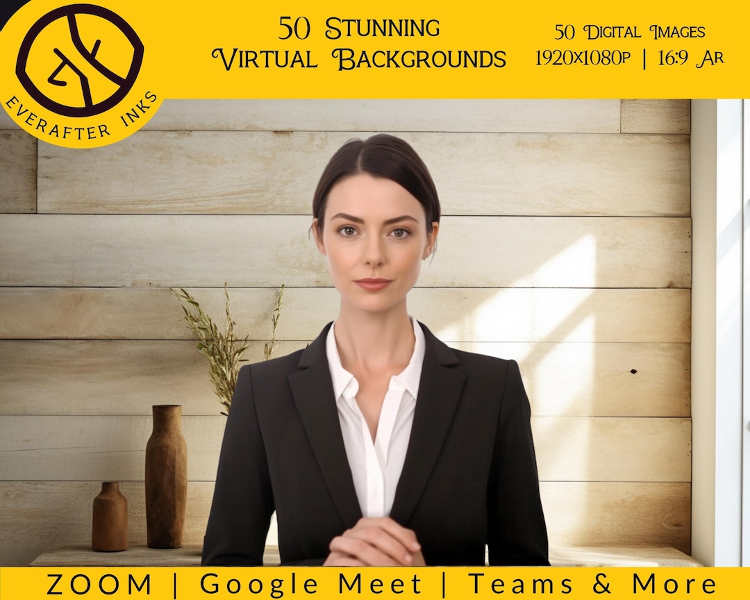 Bundle of 50 Modern Minimal Virtual Background | Zoom Background ...