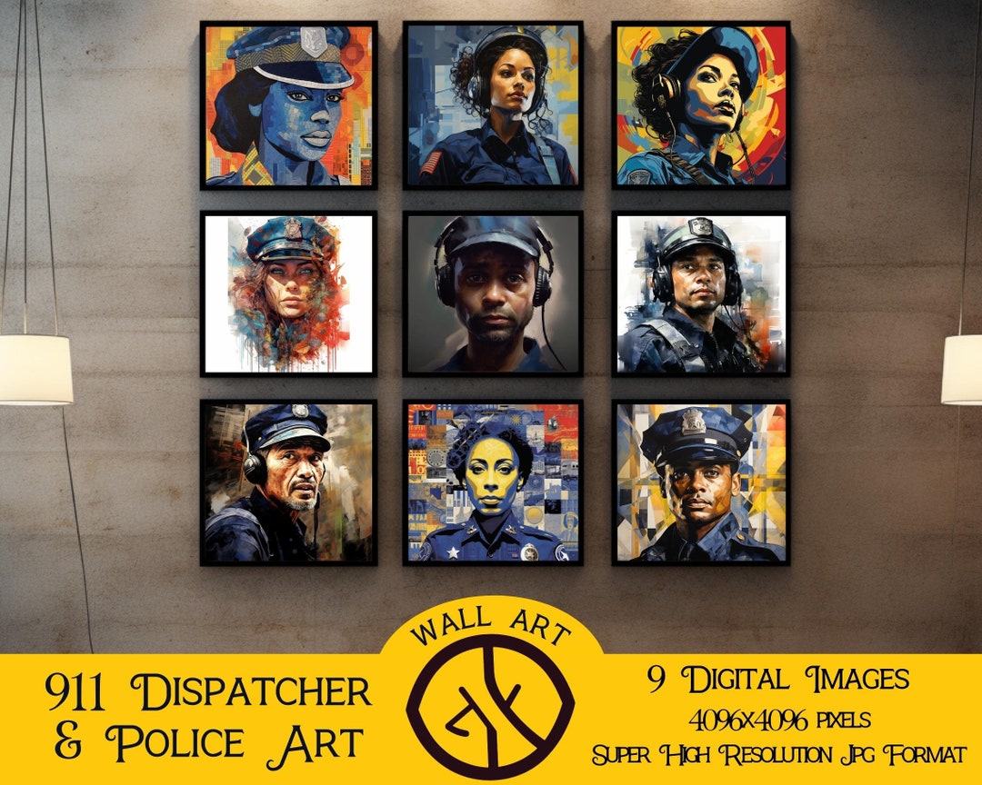 Bundle of 9 - 911 Dispatcher Wall Art Decor | 911 Dispatcher Gifts ...