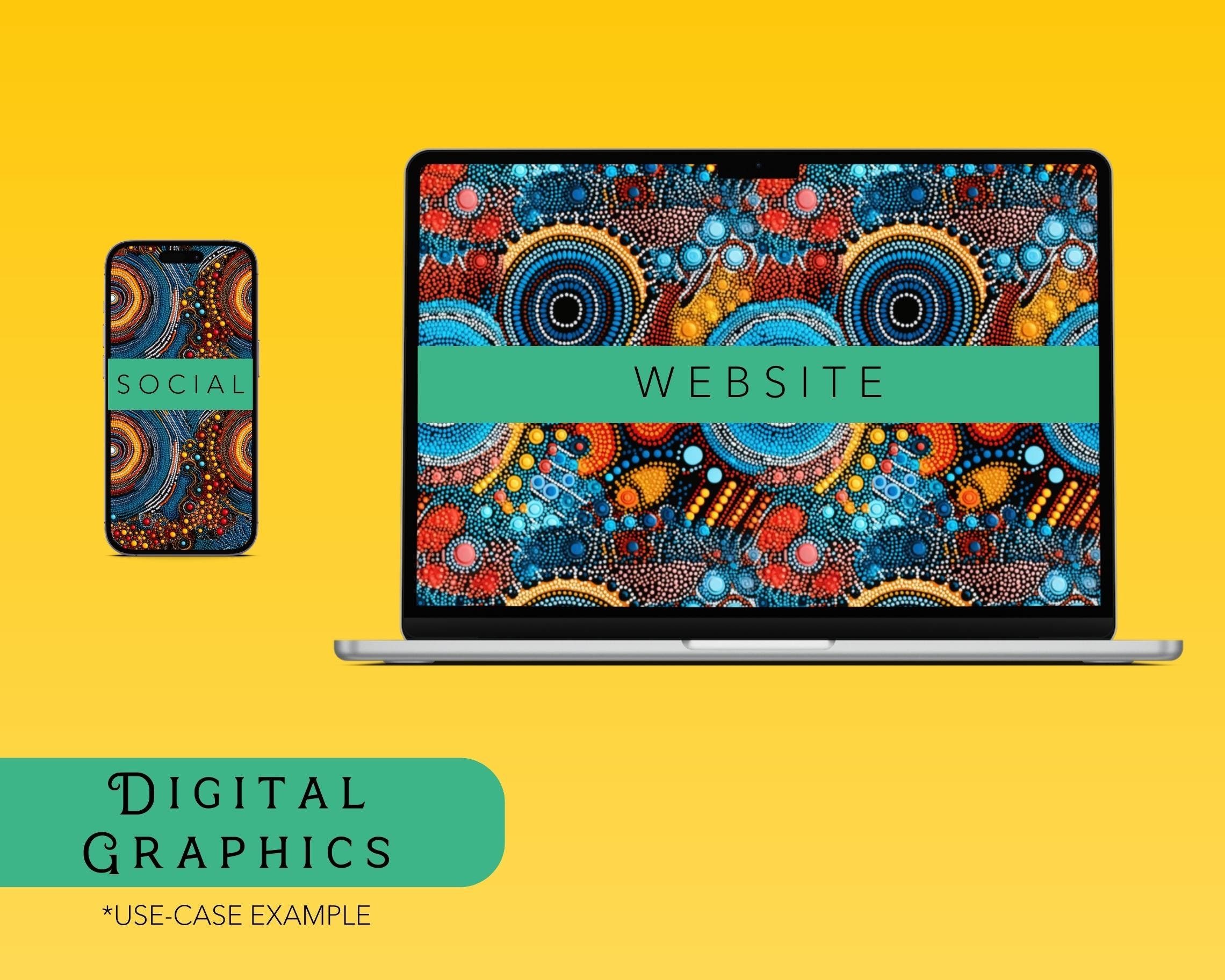 Bundle of 16 Embroidery Aboriginal Art Originals Aboriginal Seamless ...