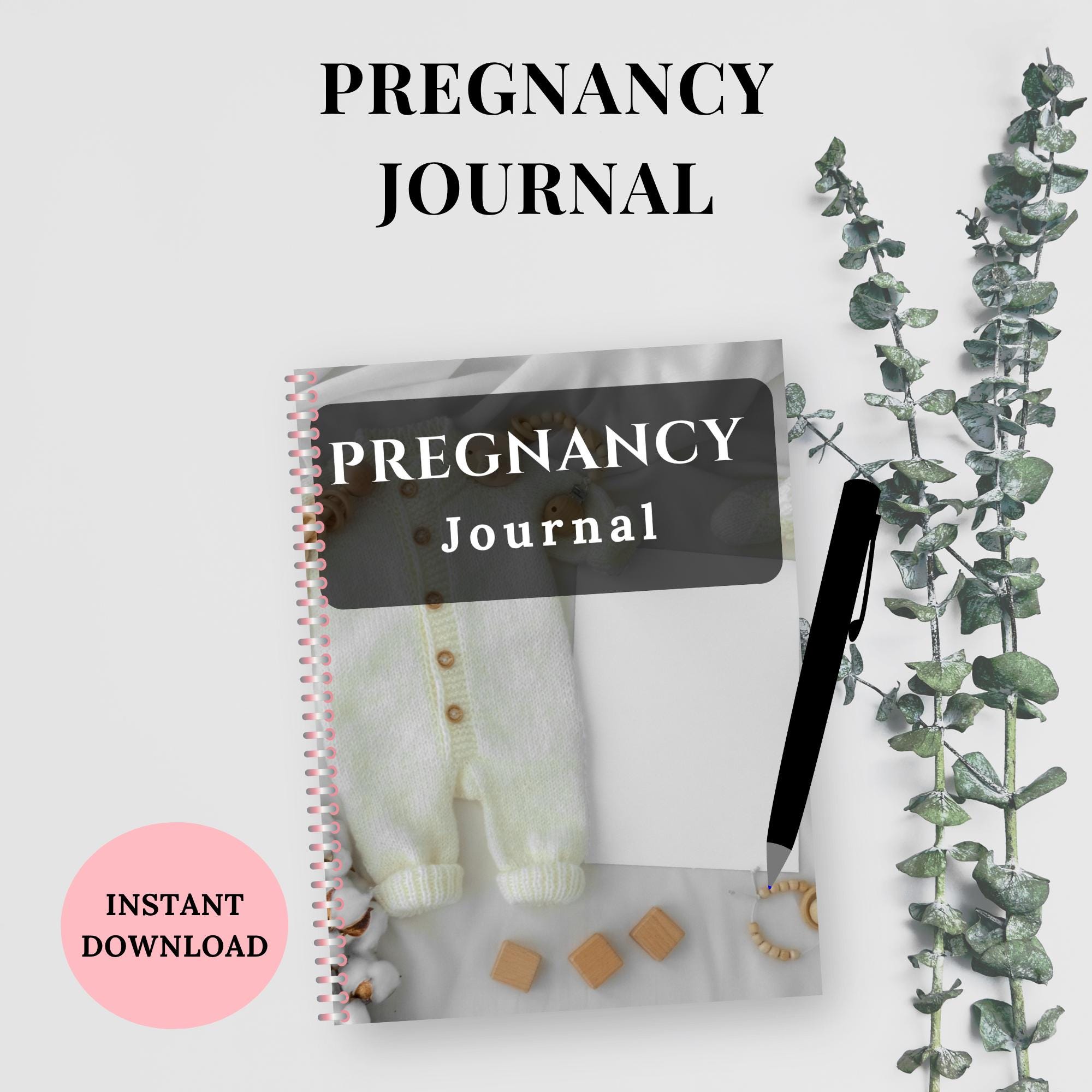 Pregnancy Journal Printable PDF, Expecting Mom Planner, Baby Bump Diary ...