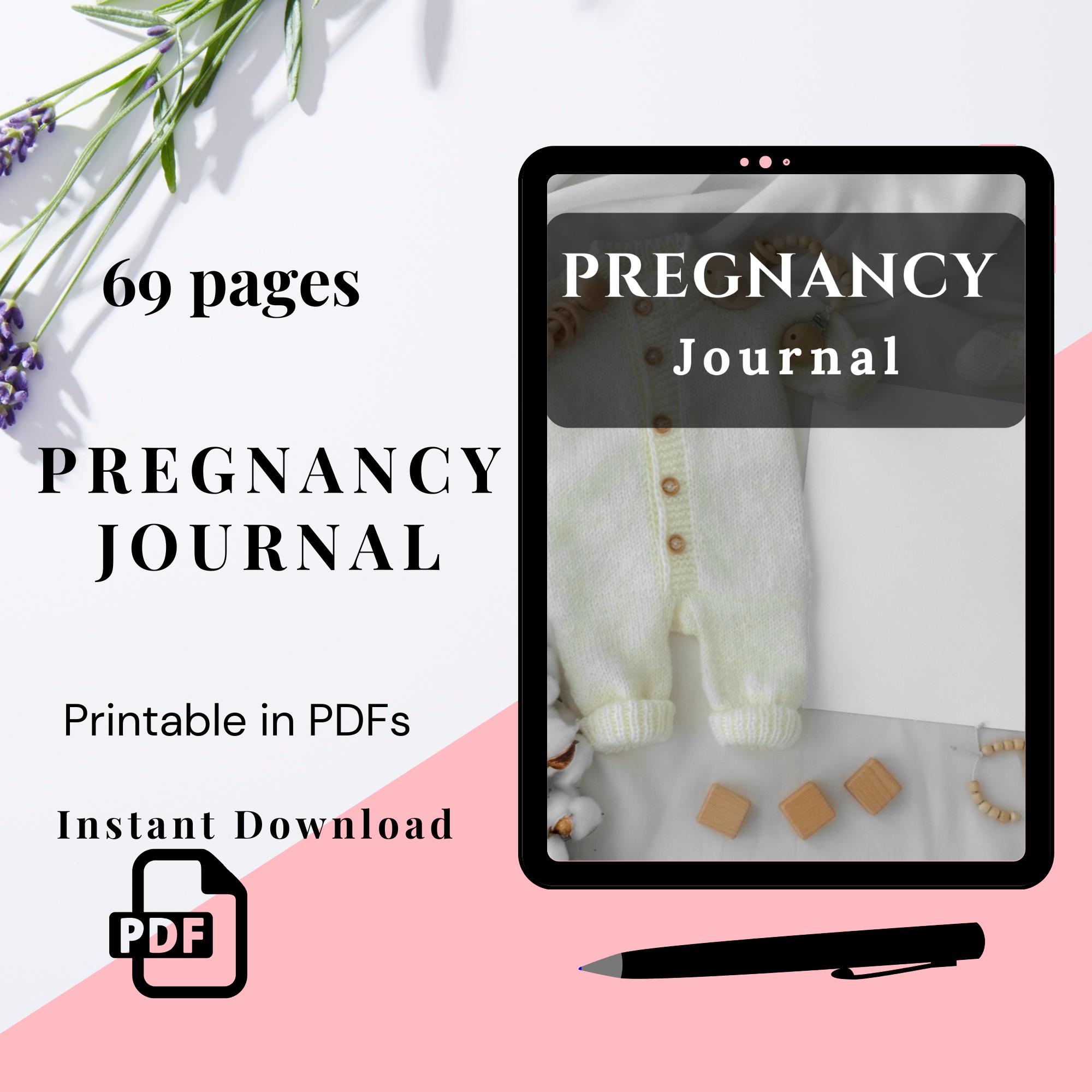 Pregnancy Journal Printable PDF, Expecting Mom Planner, Baby Bump Diary ...
