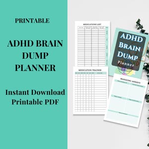 ADHD Brain Dump Planner Printable PDF, Mental Clarity Organizer, Focus ...