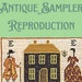 Colonial Cross Stitch Sampler Home Couple Alphabet | Antique Cross ...