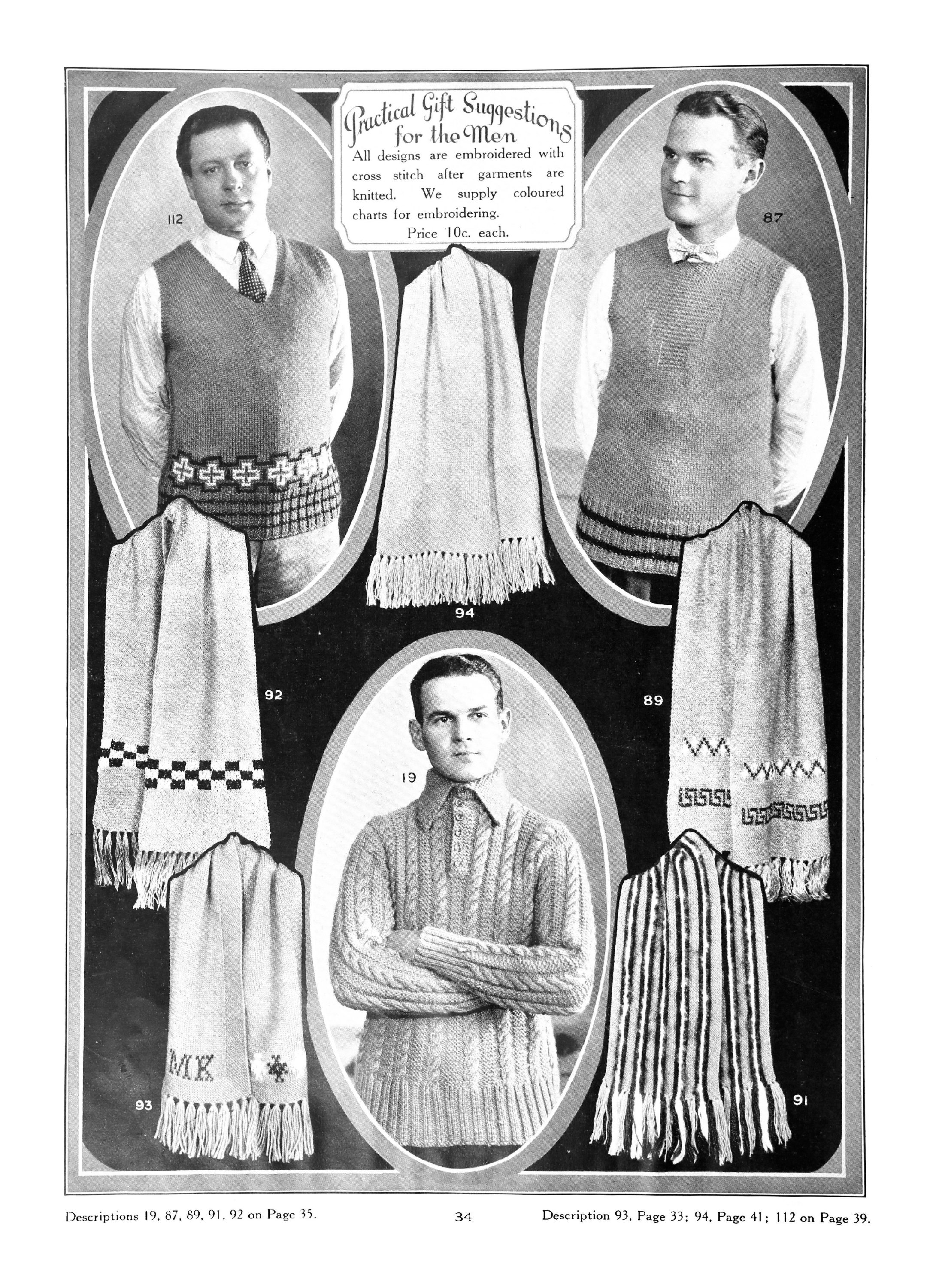 1920s Cloche Hat Knitting Pattern Retro Women's Scarf Knitting Pattern ...