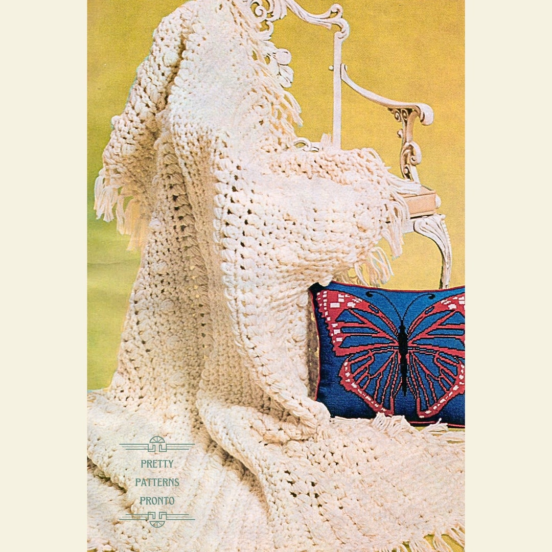 Easy Chunky Crochet Afghan Pattern PDF, Cuddly Throw Blanket, Fast ...