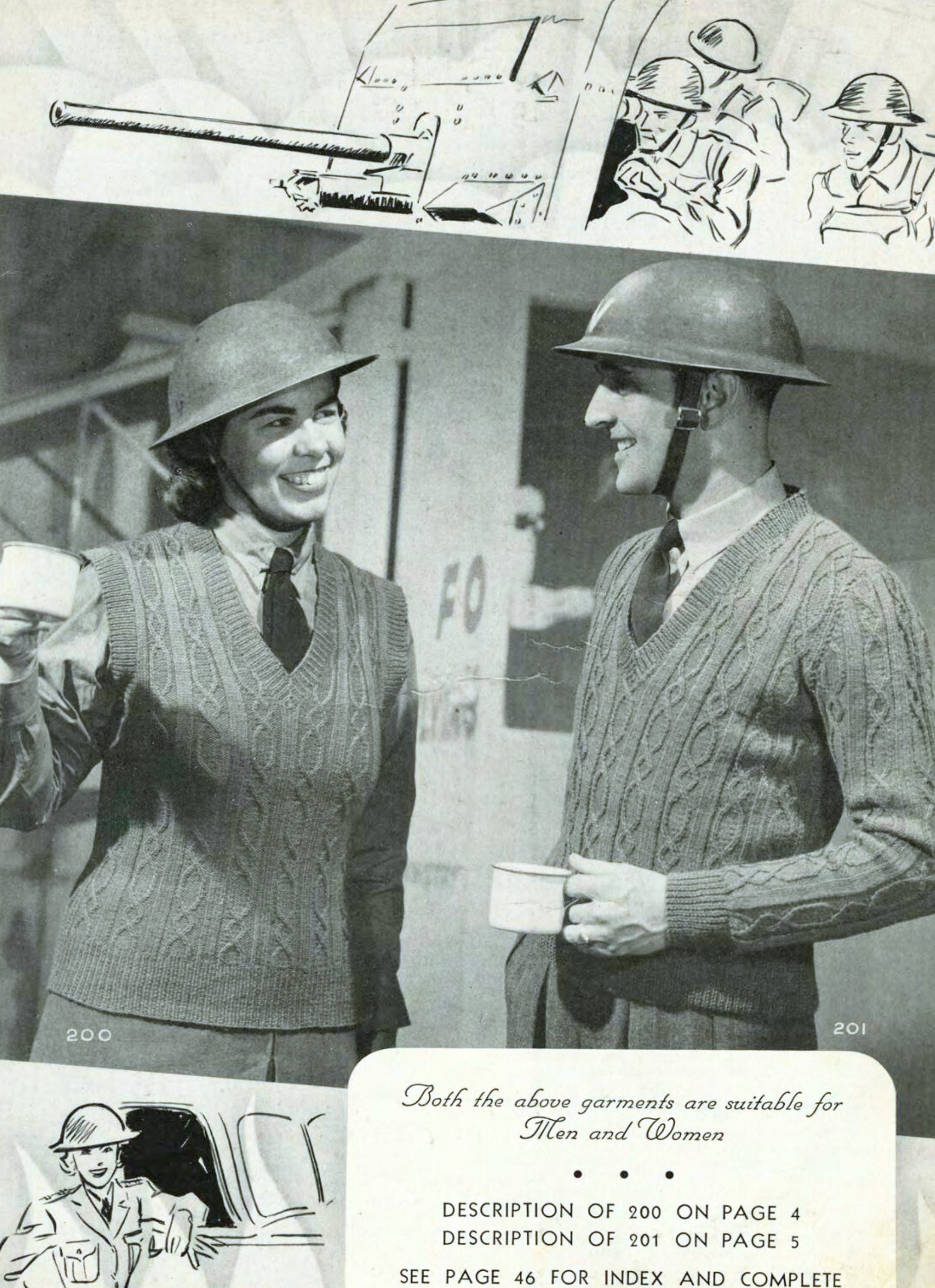 1940s WW2 Wartime Military Memorabilia Knitting Pattern Vest Mens Scarf ...