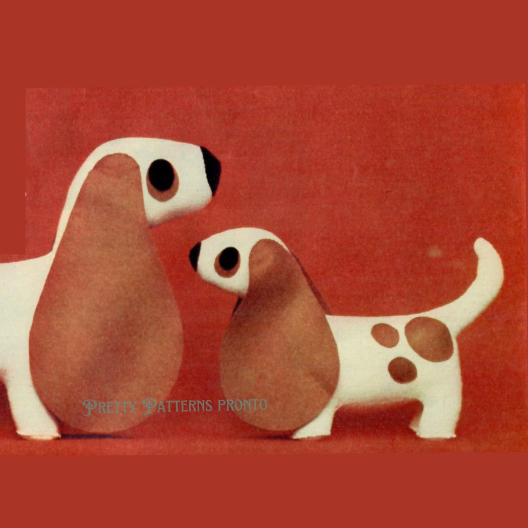 Puppy Sewing Pattern: Easy Stuffed Dog With Floppy Ears (PDF Download ...