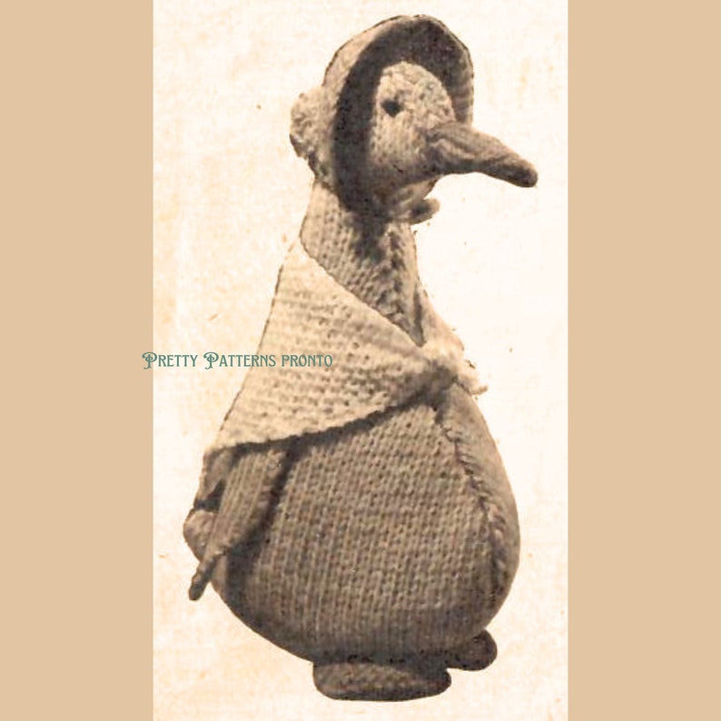 Peter Rabbit Jemima Puddle Duck Knitting Pattern Beatrix Potter ...