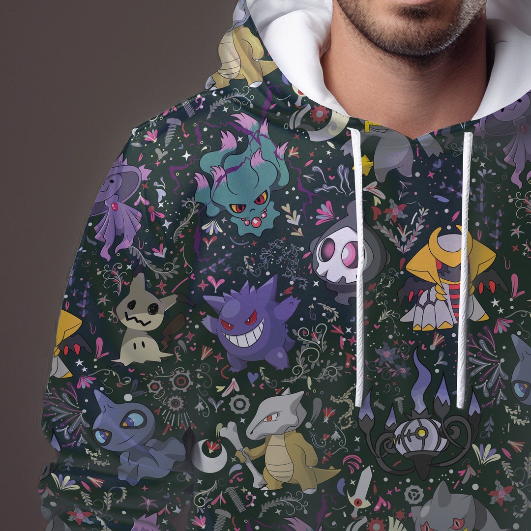 Ghost Type Hoodie Gengar Hoodie, Giratina Hoodie, Mimikyu Hoodie ...