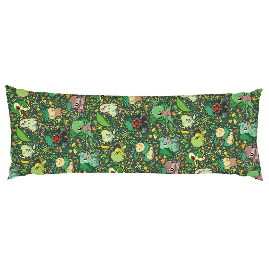 Grass Type Body Pillow Bulbasaur Pillow Chikorita Pillow - Etsy