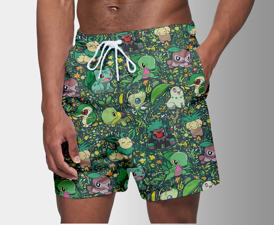 Bulbasaur Swim Pants, Sceptile Swim Trunks, Chikorita Swim Pants ...