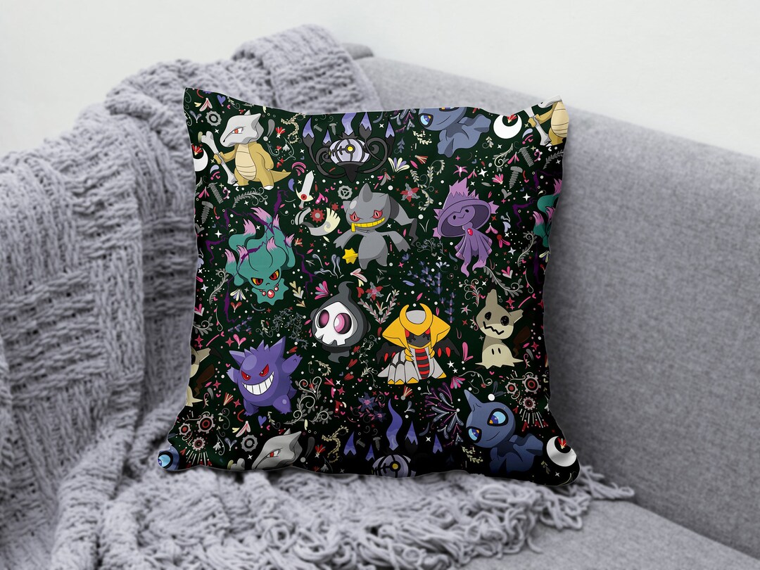 Ghost Type Pillow Gengar Pillow, Giratina Pillow, Mimikyu Pillow ...