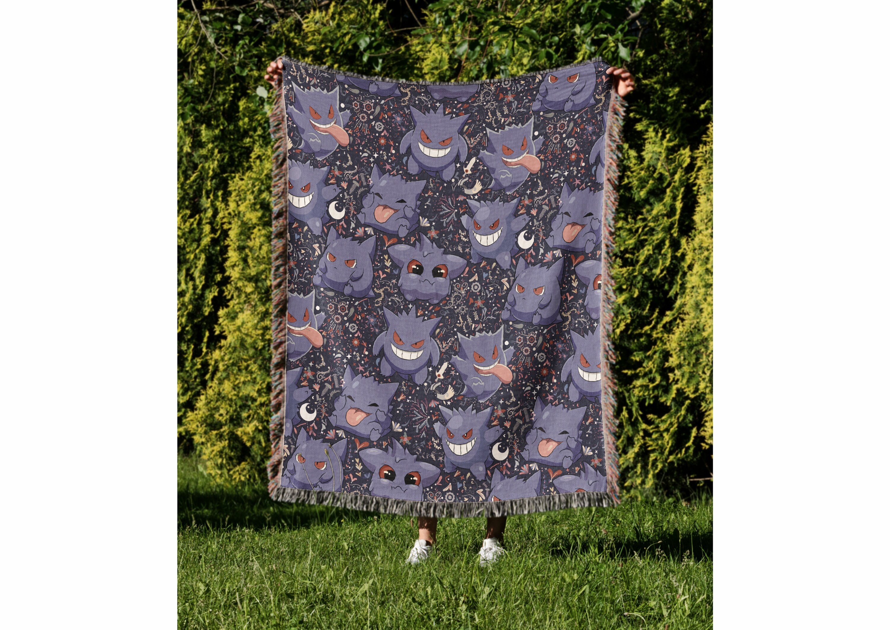 Gengar Blanket Gengar Woven Blanket, Gengar Carpet & Gengar Wall Hanger ...