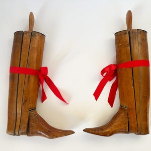 Antique Equestrian Riding Boots, Wood Boot Trees - Etsy