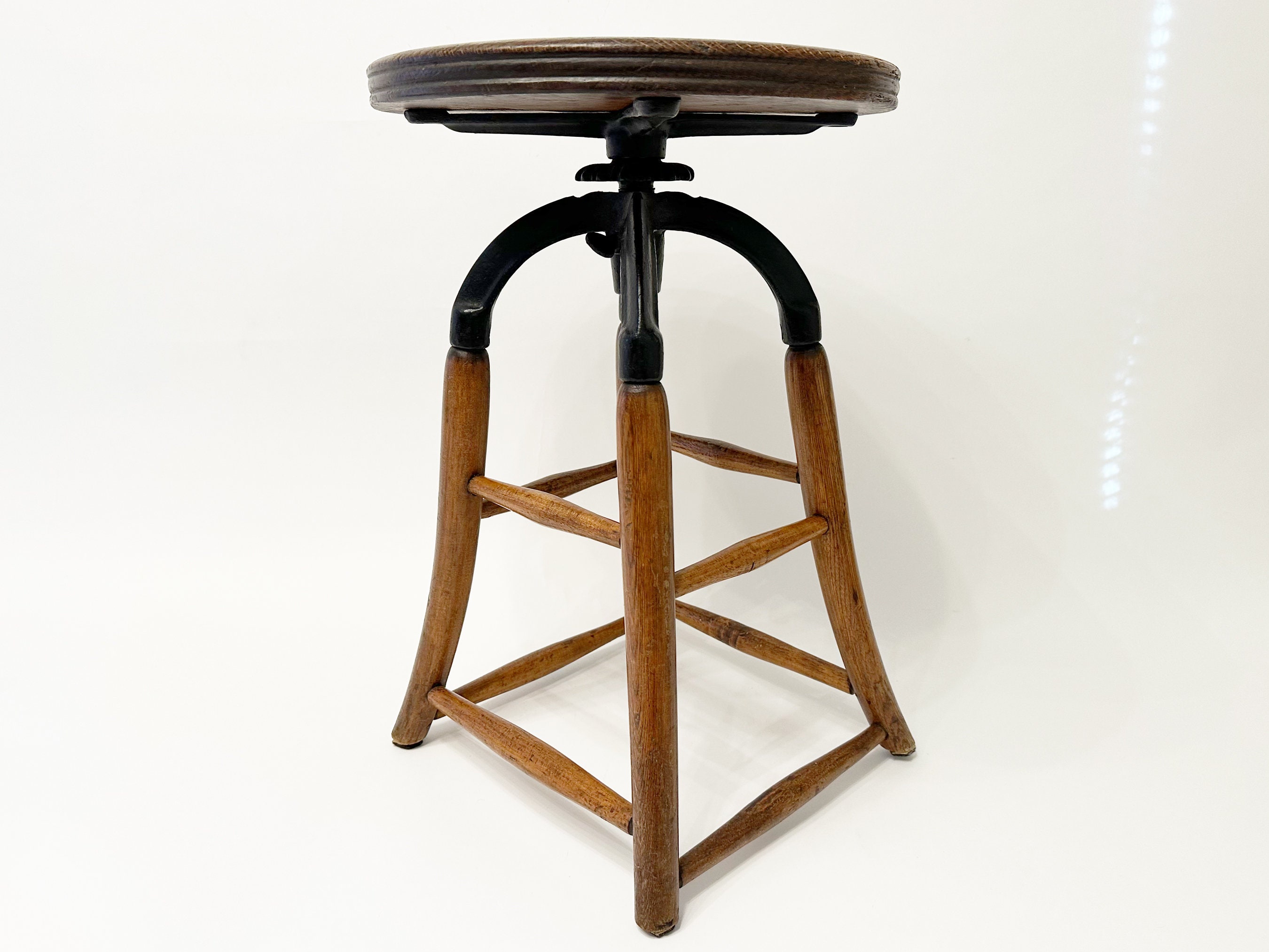 Antique Industrial Stool, Engineers Drafting Stool - Etsy
