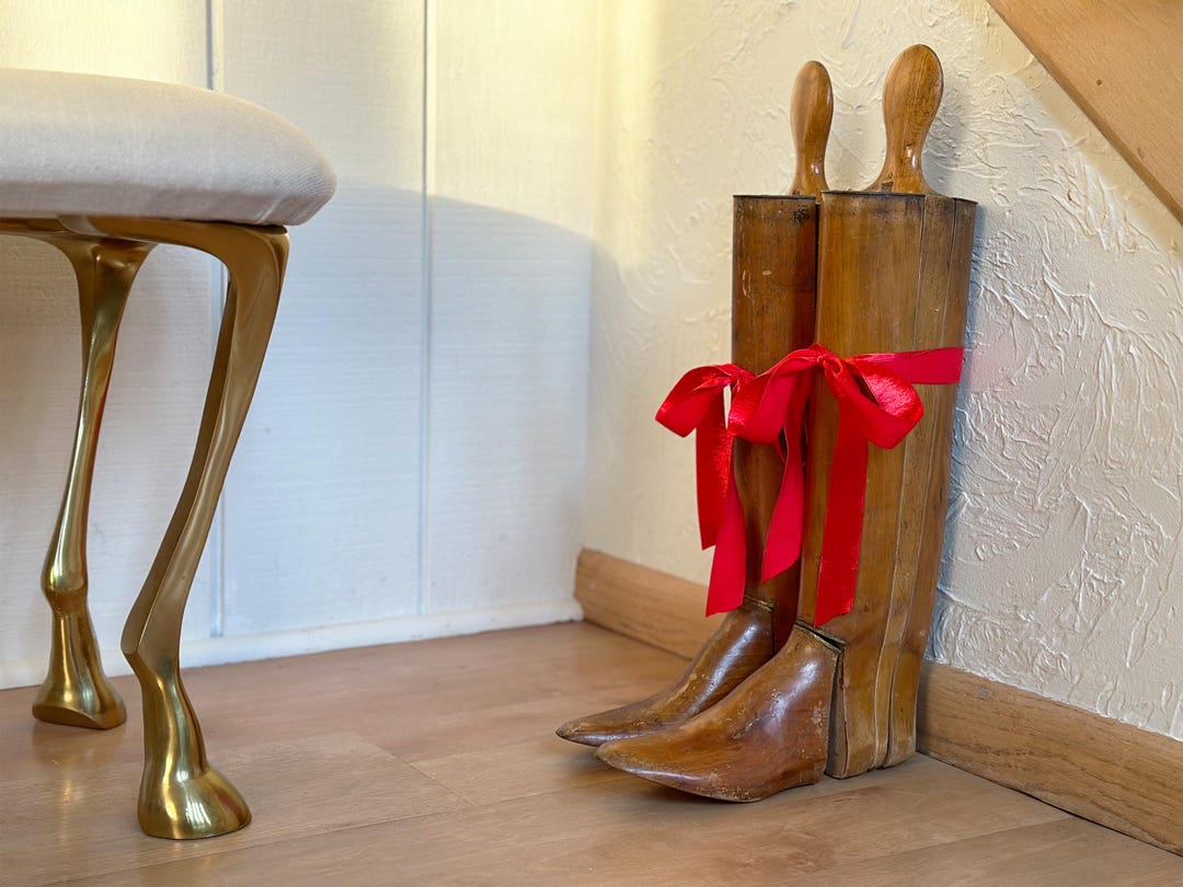 Antique Equestrian Riding Boots, Wood Boot Trees - Etsy