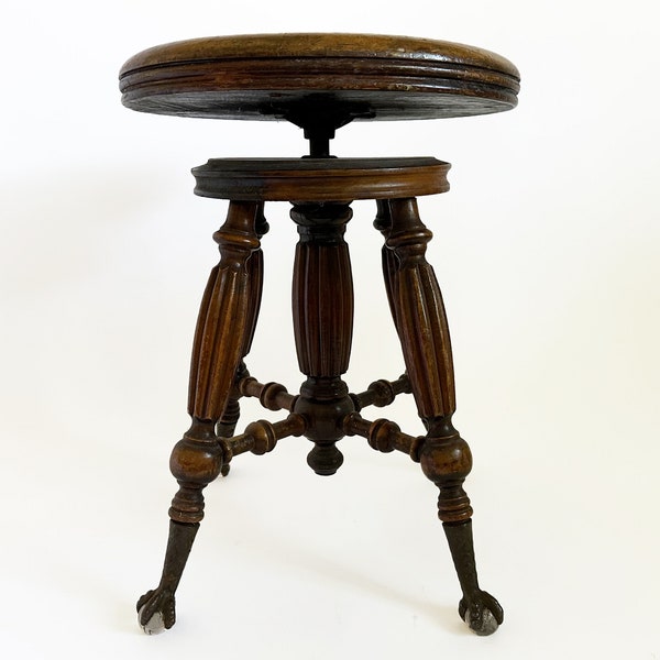 Antique Piano Stool - Etsy