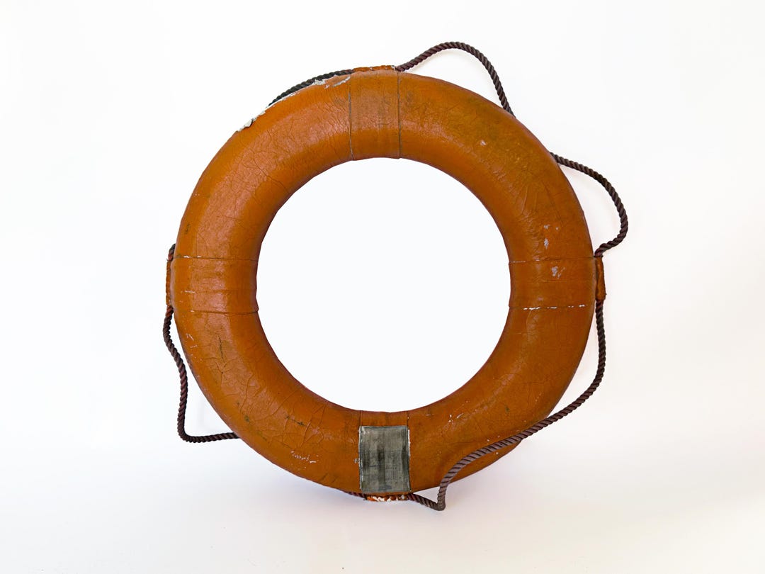 1960s Vintage Orange Life Preserver Ring, Nautical Beach House Decor - Etsy