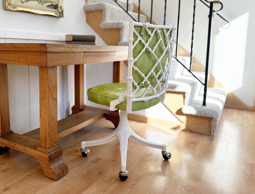 1950s Phyllis Morris Mid Century Avocado Faux Bamboo Chair - Etsy