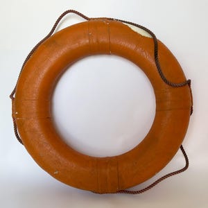 1960s Vintage Orange Life Preserver Ring, Nautical Beach House Decor - Etsy