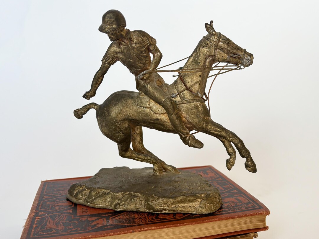 1930s Vintage Bronze Polo Horse Sculpture - Etsy