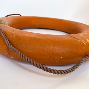 1960s Vintage Orange Life Preserver Ring, Nautical Beach House Decor - Etsy